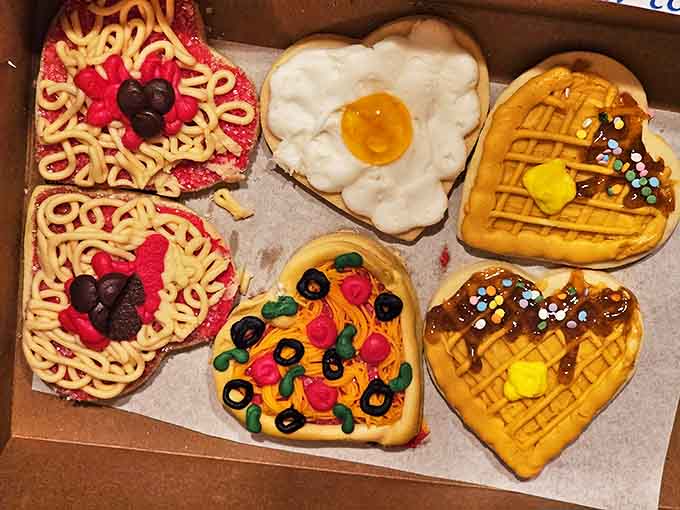 Who needs Hallmark when you can say it with cookies? These heart-shaped delights transform breakfast foods and Italian classics into sweet declarations.