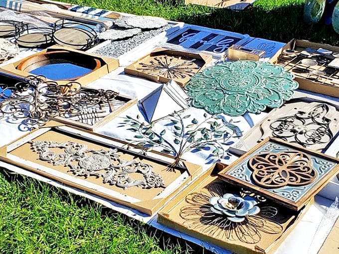 Decorative home accents arranged in artistic displays tempt shoppers looking for that perfect conversation piece to complete a room's character.