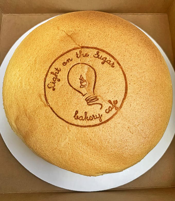 Their Japanese cheesecake bears the bakery's lightbulb logo &ndash; a jiggly, souffl&eacute;-like creation that's impossibly light and subtly sweet.