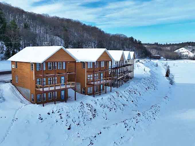 Keweenaw Waters Resort: These lakeside havens offer front-row seats to winter's pristine beauty, where comfort meets wilderness adventure.