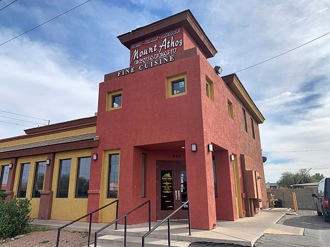 Mount Athos Restaurant brings Mediterranean magic to the desert, where Greek cuisine transports diners across continents without the hassle of passports.