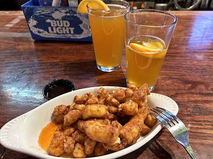 Classic cheese curds served with ranch, because some traditions exist for very good reasons.