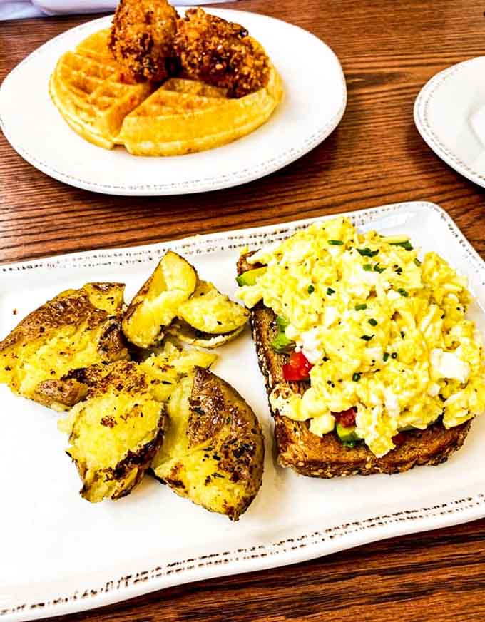 When avocado toast meets chicken and waffles, beautiful things happen, like this spread that'll make you want to order one of everything on the menu.