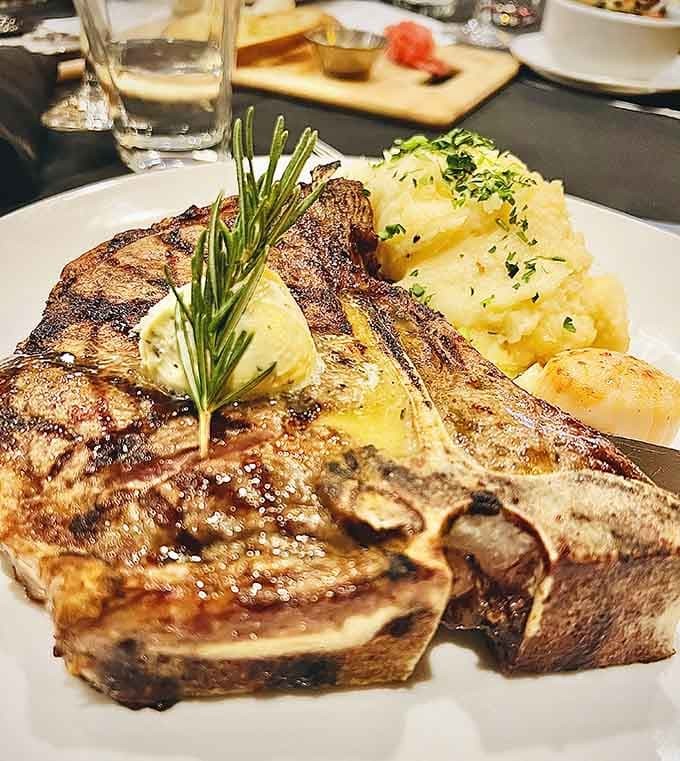 This T-bone is a masterpiece of marbling and char, garnished with fresh rosemary and ready to make someone very, very happy.