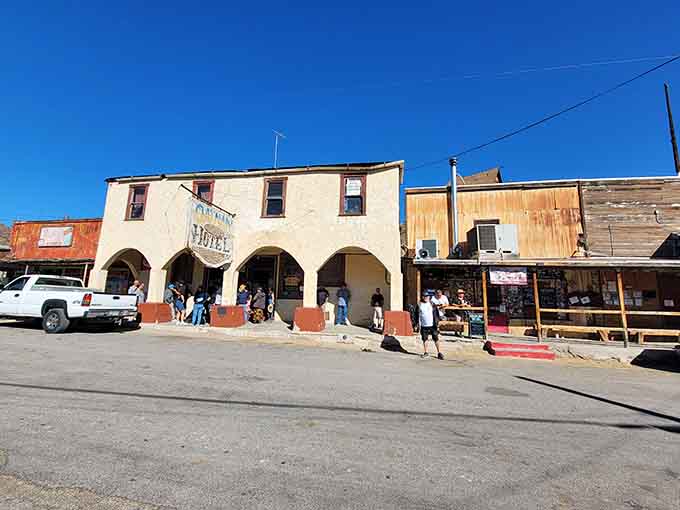 The historic Oatman Hotel still stands proud, housing more dollar bills on its walls than most people have in their bank accounts.