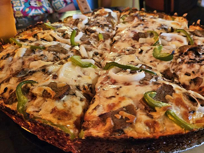 The legendary Satch-Pan Pizza with its caramelized edges and buttery crust has achieved cult status among Florida pizza aficionados.