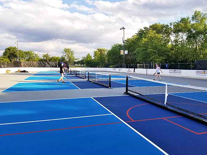 These pristine pickleball courts prove that Rainbow Falls caters to every kind of fun, even the landlocked variety that doesn't require swimsuits.