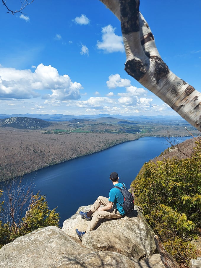 From this rocky perch, hikers are rewarded with panoramic views that stretch for miles – worth every drop of sweat on the climb up.