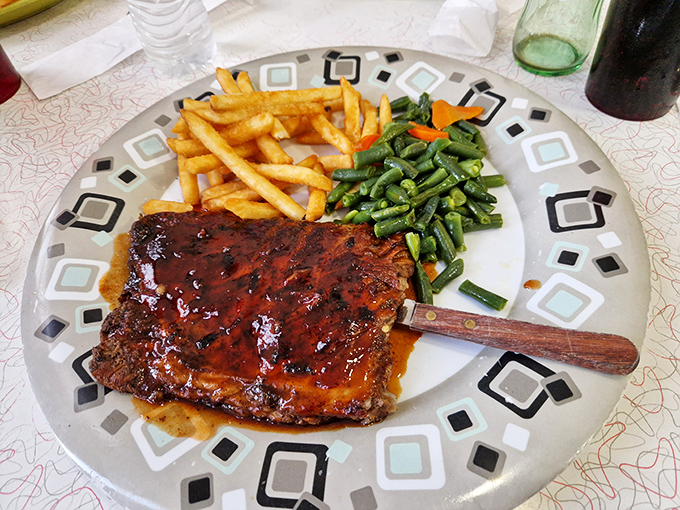 Fall-off-the-bone ribs glazed with tangy sauce that might require an extra napkin or five.