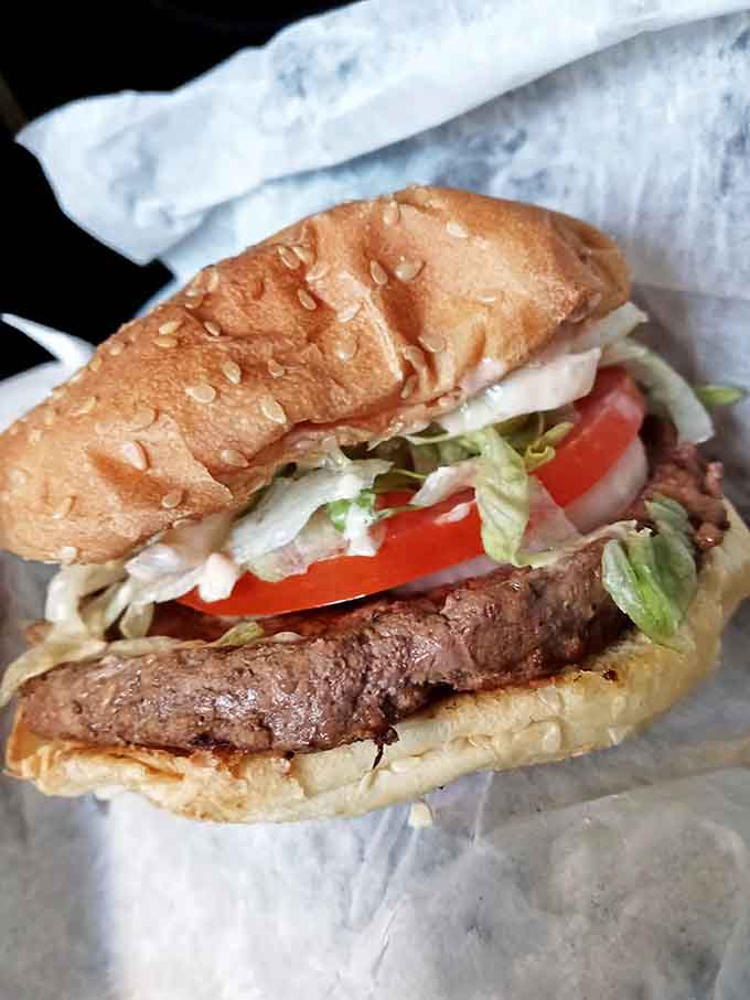 Fresh ingredients stacked between soft buns &ndash; this sandwich doesn't need to shout about its quality; every bite speaks volumes.