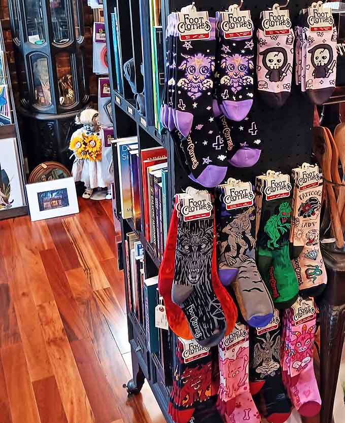 Not your average foot coverings! These whimsical socks feature everything from cute owls to menacing werewolves &ndash; fashion statements for your ankles.