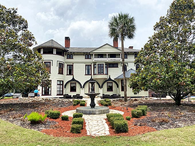 The "Hat King's" magnificent estate stands as a testament to Gilded Age opulence. Those magnolia trees have seen some stories!