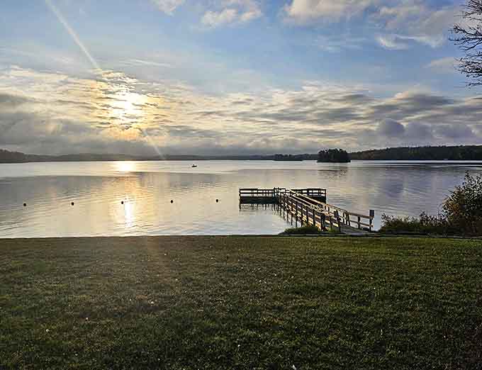 Dawn breaks over tranquil waters, painting the sky in watercolor hues that even the most talented artists couldn't improve upon.