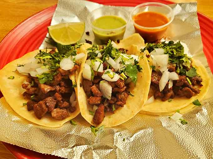 These authentic street tacos with their trio of salsas are what taco dreams are made of, simple and spectacular.