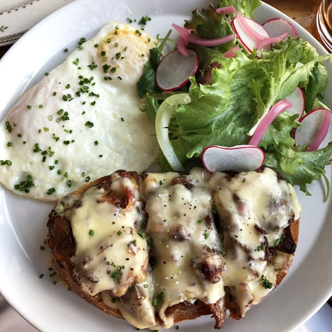 The tartiflette arrives like a warm hug on a plate &ndash; layers of potatoes, cheese, and savory goodness that might make you consider moving to Portland permanently.