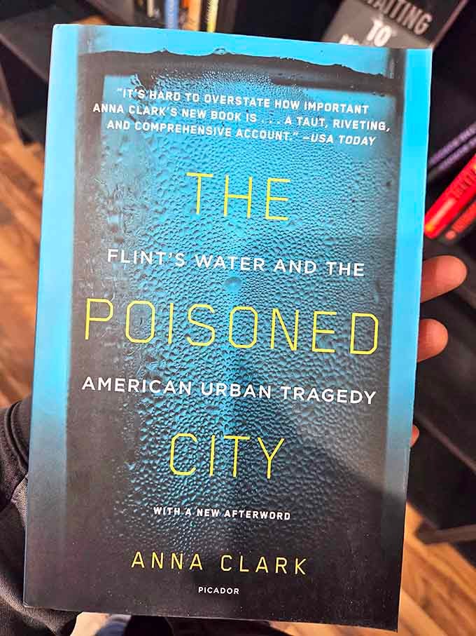 Anna Clark's powerful examination of the Flint water crisis stands as testament to Pages' commitment to stocking important regional works that document Michigan's challenges.