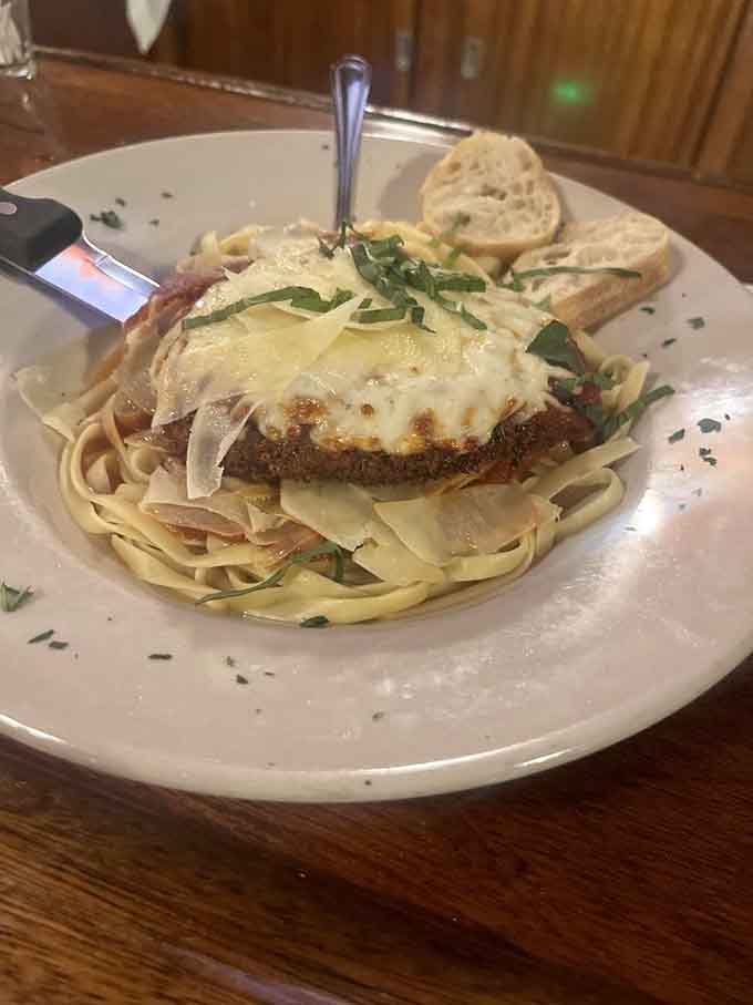 Classic chicken parmesan gets the respect it deserves, proving The White Horse can nail traditional dishes alongside their creative inventions.