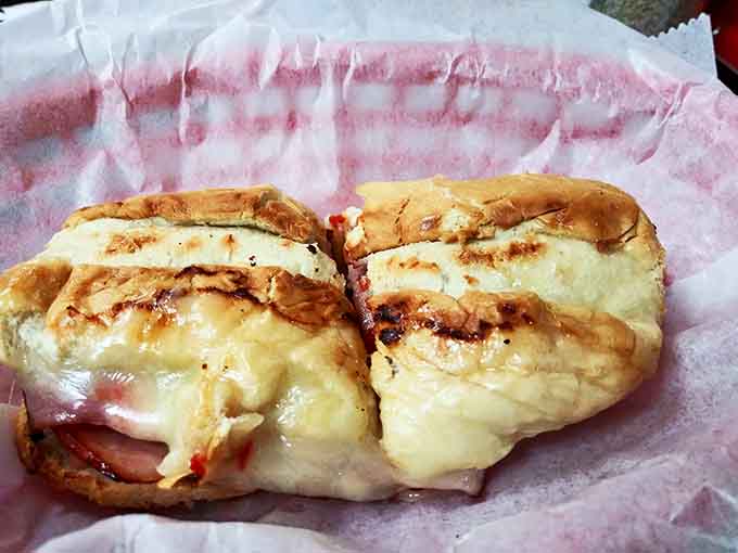 Melted cheese cascading over perfectly toasted bread – this sub doesn't just satisfy hunger, it performs a full-scale rescue operation.