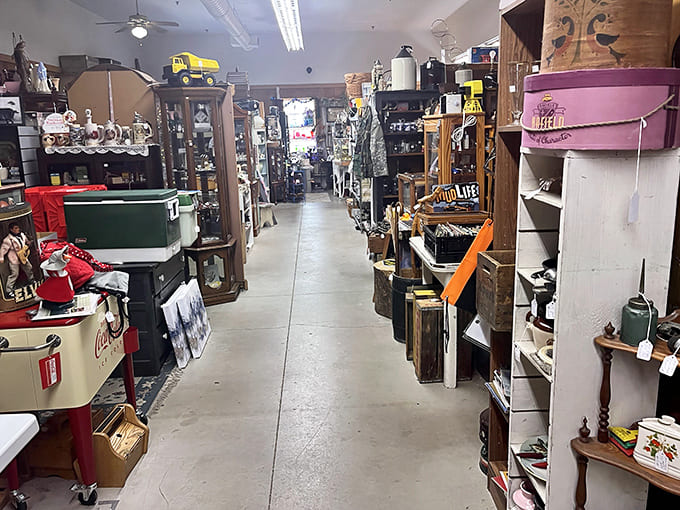 Navigate these treasure-filled corridors where every turn reveals another era, another story, another reason to text your spouse about storage space.