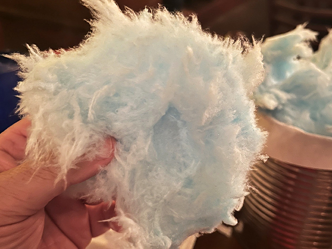 The blue cotton candy option adds a touch of whimsy – like eating a piece of Arizona's famous clear sky after a hearty Western feast.