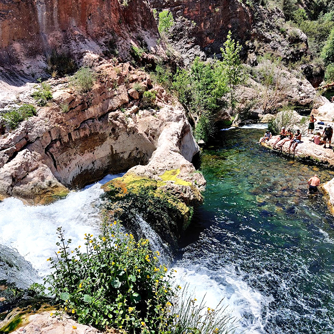 Blue water that defies belief: The impossible turquoise hue comes from dissolved minerals, not Photoshop &ndash; Mother Nature showing off her color palette.