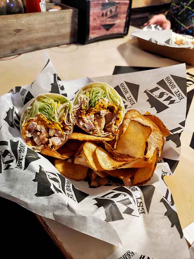 The chicken wrap and house-made chips combo &ndash; a lunch that ruins all other lunches for the foreseeable future.