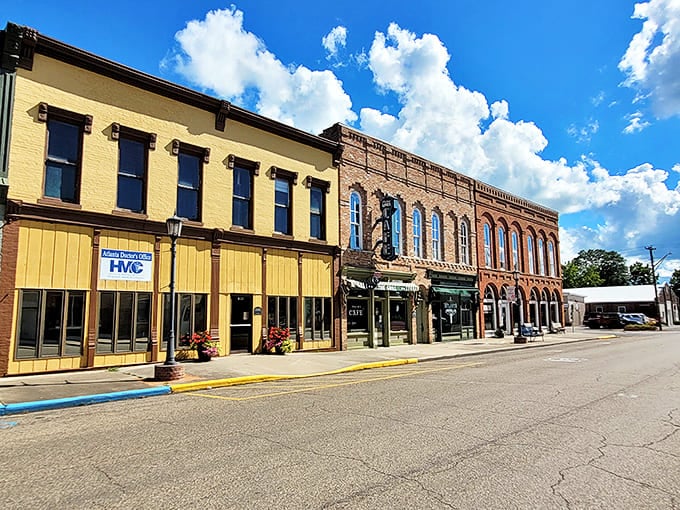 Downtown Atlanta, Illinois showcases beautifully preserved brick buildings that have witnessed decades of American road trip history.