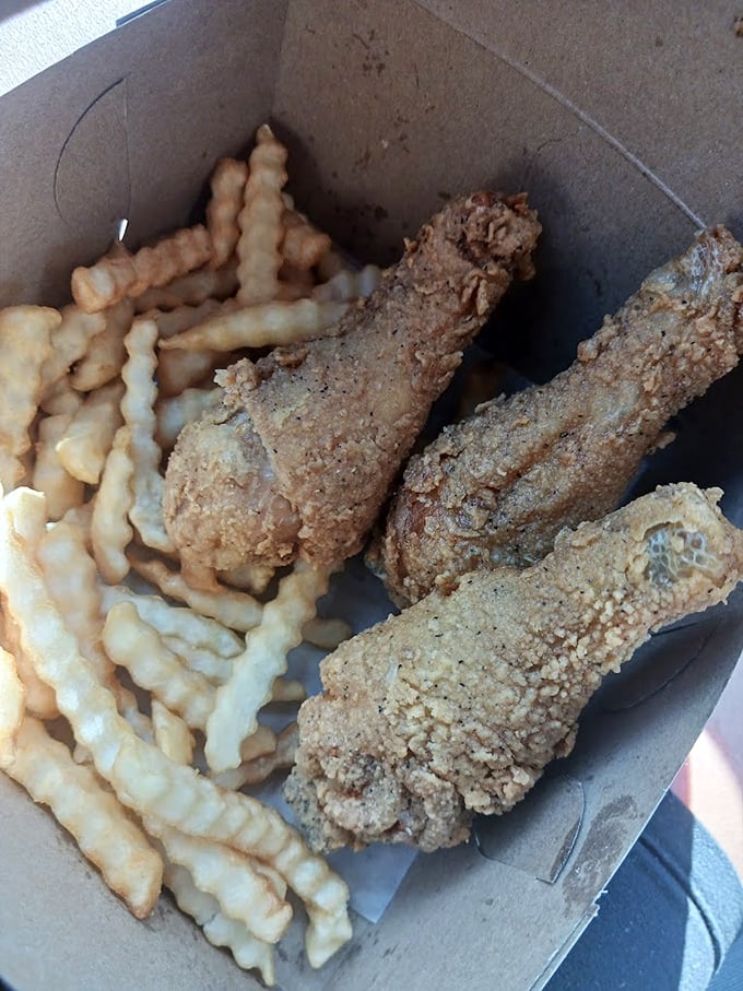 Fried chicken that would make your grandmother weep with joy &ndash; crackling skin giving way to juicy meat that practically falls off the bone.