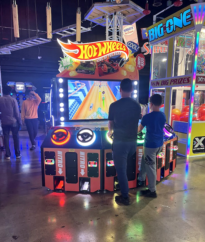 Hot Wheels arcade racing brings childhood toy box dreams to life-sized, button-mashing reality.