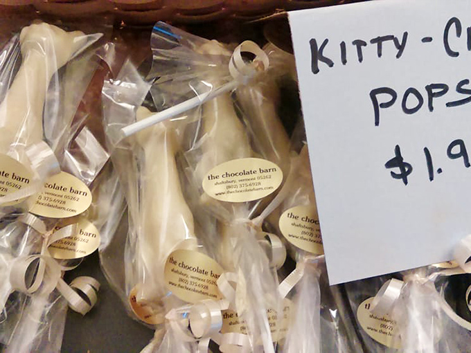 These whimsical kitty-cat pops bring out the child in everyone – chocolate on a stick never looked so cute or tasted so good.