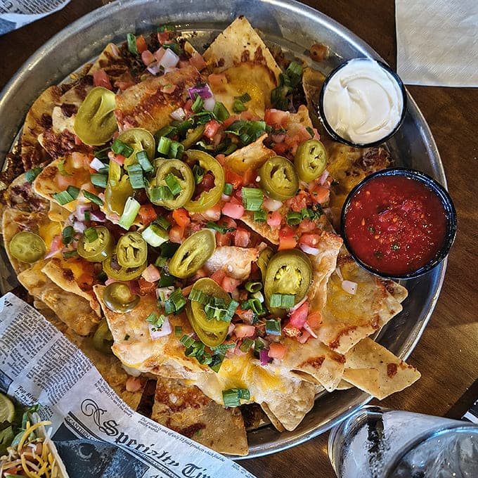 Nacho average appetizer! These loaded chips come piled high with melty cheese, jalape&ntilde;os, and fresh toppings&mdash;perfect for sharing (though you might not want to).