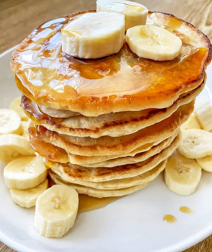 These pancakes don't just arrive at your table &ndash; they make an entrance, complete with melting butter and banana slices.