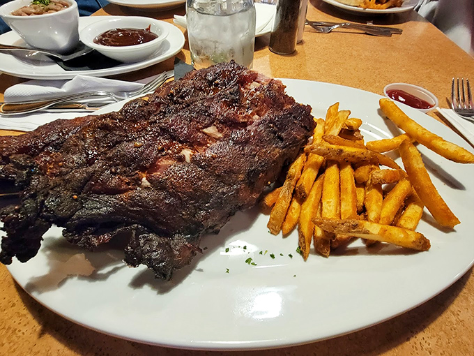 These ribs don't just fall off the bone &ndash; they practically leap onto your fork in their eagerness to be devoured.