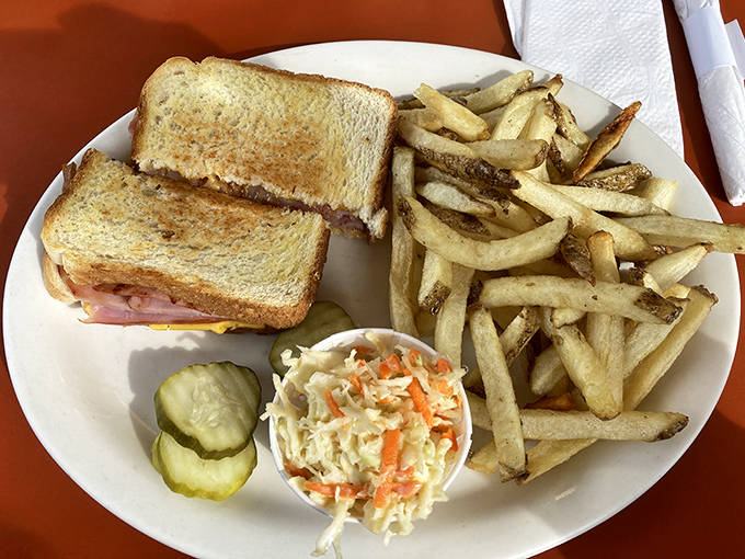This isn't just any sandwich &ndash; it's lunch perfection with hand-cut fries and homemade coleslaw that puts chain restaurants to shame.