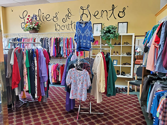 The "Ladies and Gents" boutique section showcases upscale finds that would make even dedicated retail shoppers do a double-take at the prices.