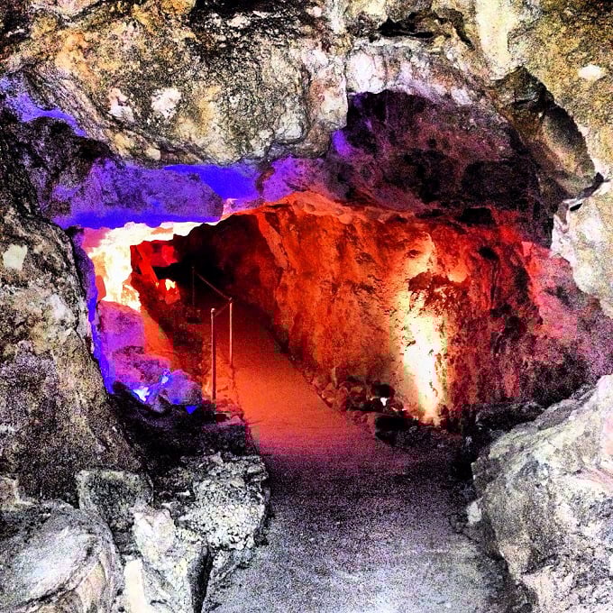 The unassuming entrance to Caverns Entrance belies the underground wonderland waiting 220 feet below.