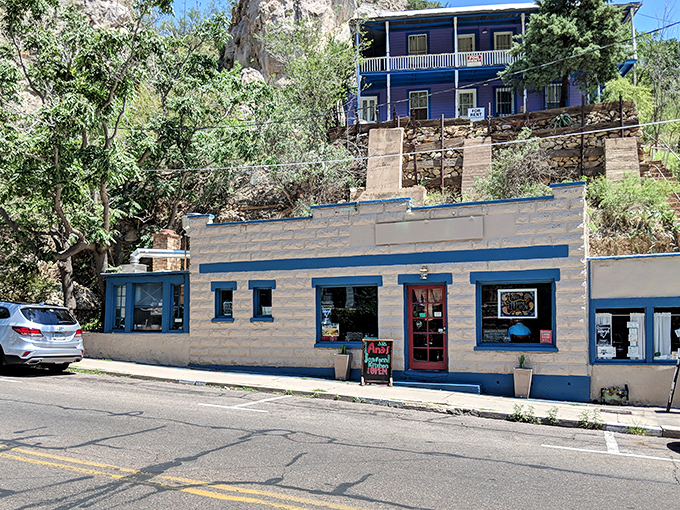 This blue-painted gem houses Ana's Seasonal Kitchen, where local ingredients transform into memorable meals worth climbing Bisbee's famous stairs for.