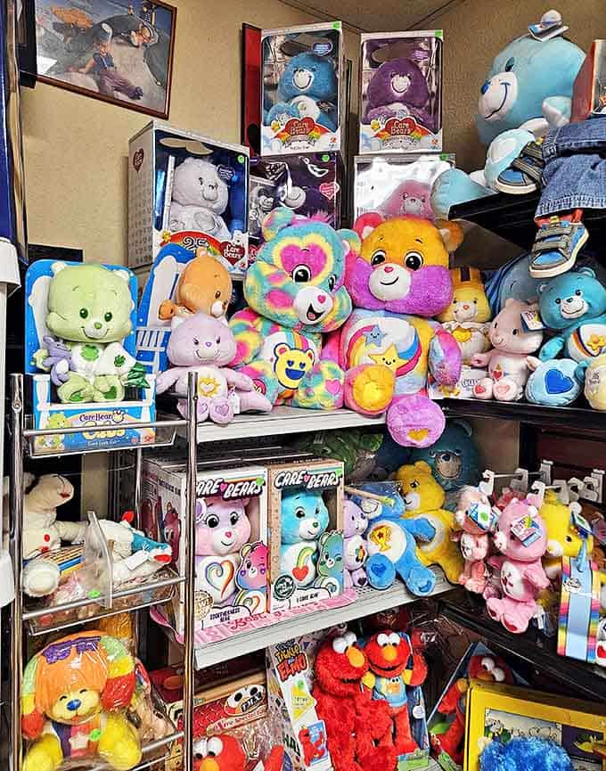 Care Bears create a rainbow of plush nostalgia, their belly badges promising to care, cheer, and transport you straight back to 1985.