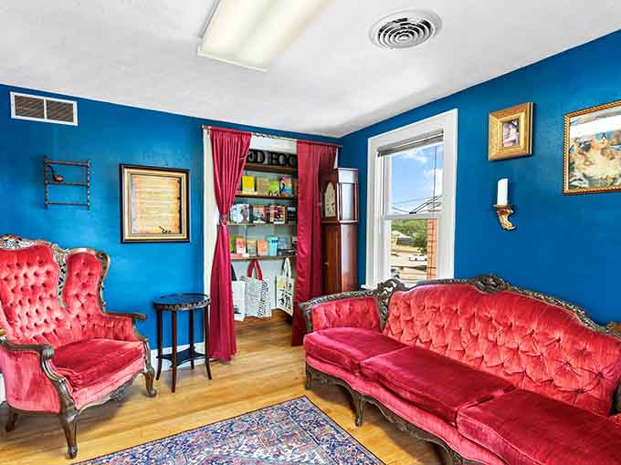 Mystery lovers can channel their inner detective in this vintage-inspired space where every book promises secrets waiting to be uncovered.