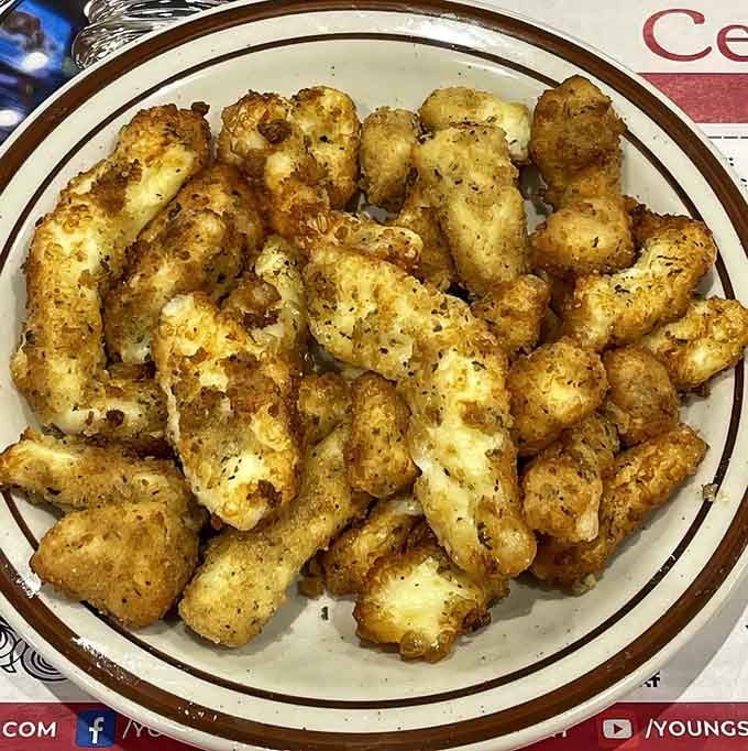 Another angle on those legendary cheddar curds, because some things are so good they deserve multiple photo opportunities.