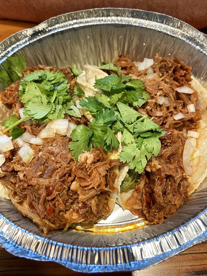 Chili Colorado tacos showcase slow-cooked beef that practically surrenders to your fork, swimming in a rich, complex sauce worth bottling.