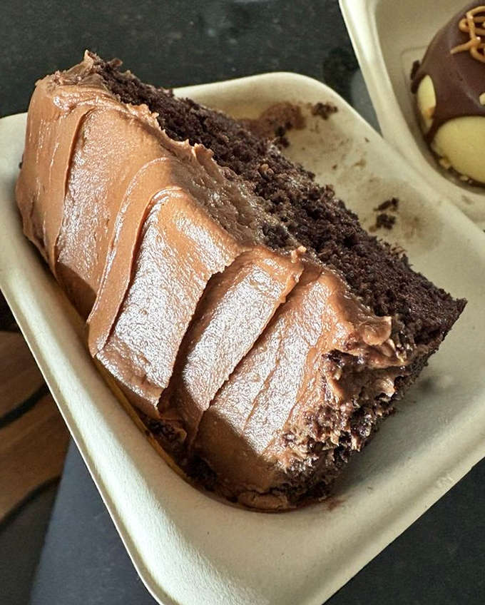 That chocolate buttercream coating glistens like it's been kissed by angels who really understand the importance of quality frosting.