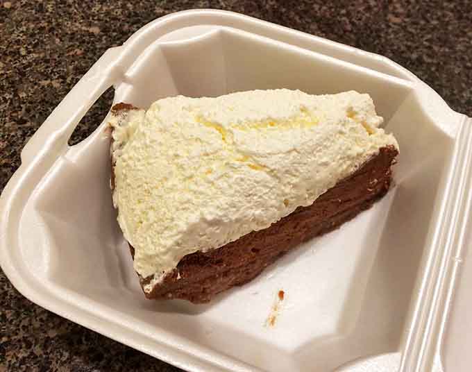 Chocolate cream pie that makes you wonder why anyone bothered inventing molecular gastronomy when perfection was already achieved.