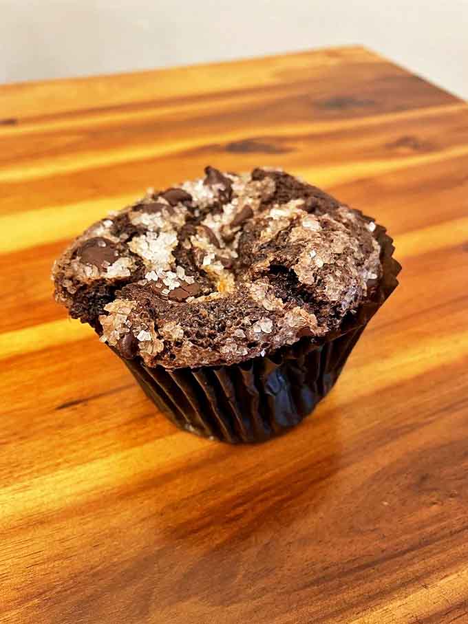Chocolate Muffin: Technically breakfast, spiritually dessert &ndash; this chocolate-on-chocolate creation blurs the line between meal categories in the most delicious way possible.