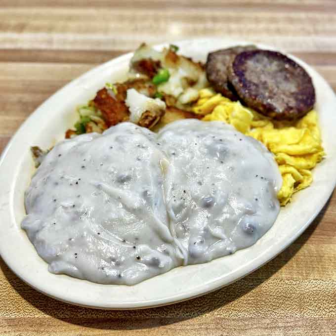 The Country Breakfast plate – where eggs, sausage and home fries unite to defeat morning hunger once and for all.