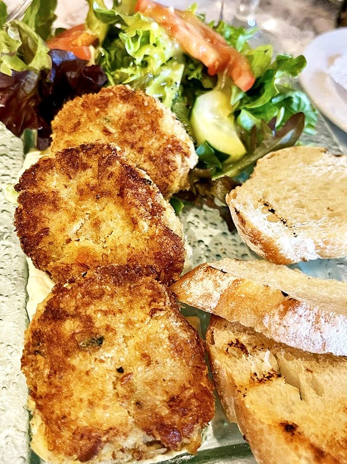 These aren't your average crab cakes &ndash; they're mostly crab with just enough binding to form perfect golden discs of seafood heaven.