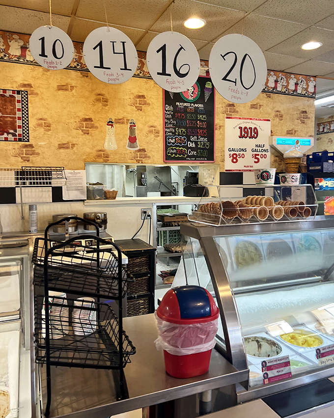 At Creamery Pizza & Ice Cream, those numbered circles aren't just decoration &ndash; they're a countdown to delicious homemade treats.