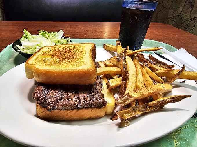 Steak sandwich with crispy fries delivers that same quality beef in a more casual, handheld format.