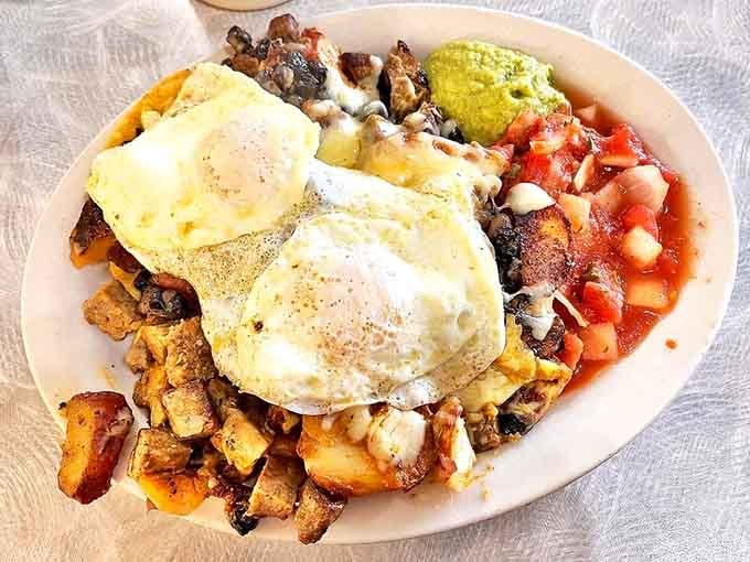 Huevos Rancheros that transport you somewhere warmer and more delicious with every single flavor-packed forkful.