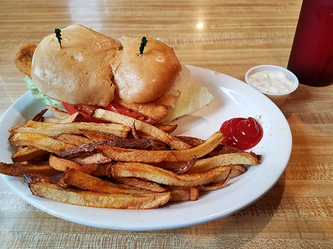 This fish sandwich isn't just lunch&mdash;it's a Midwest vacation on a plate, with hand-battered fish so fresh it practically swam onto the bun.